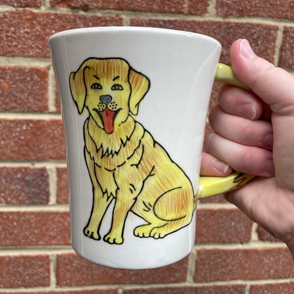 Pier 1 | Dining | Pier Imports Handpainted Design Of A Yellow Lab Dog ...
